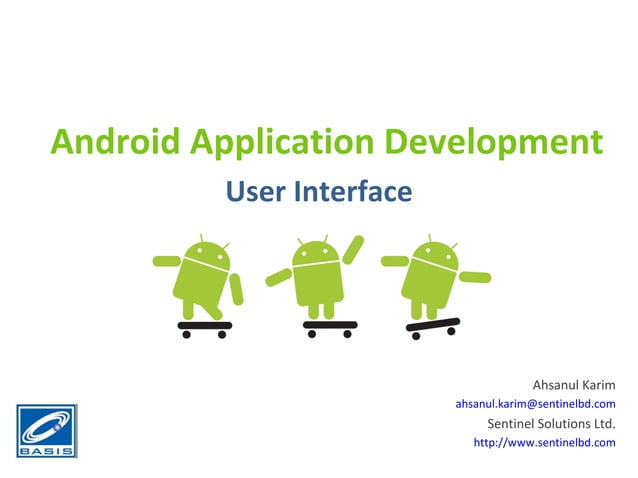 Android User Interface: Basic Form Widgets | PPT
