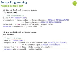 Android 1.8 sensor | PPT
