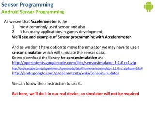 Android 1.8 sensor | PPT