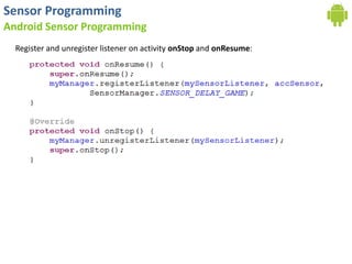 Android 1.8 sensor | PPT