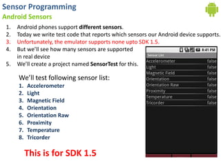 Android 1.8 sensor | PPT