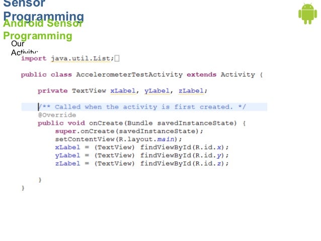 Sensors In Android Old 