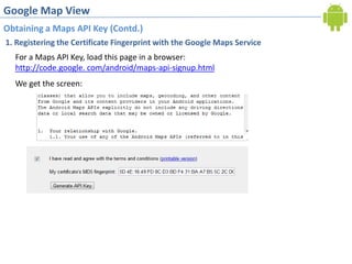 Android MapView and MapActivity | PPT