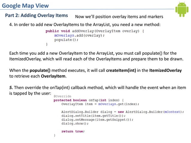 Android MapView and MapActivity | PPT