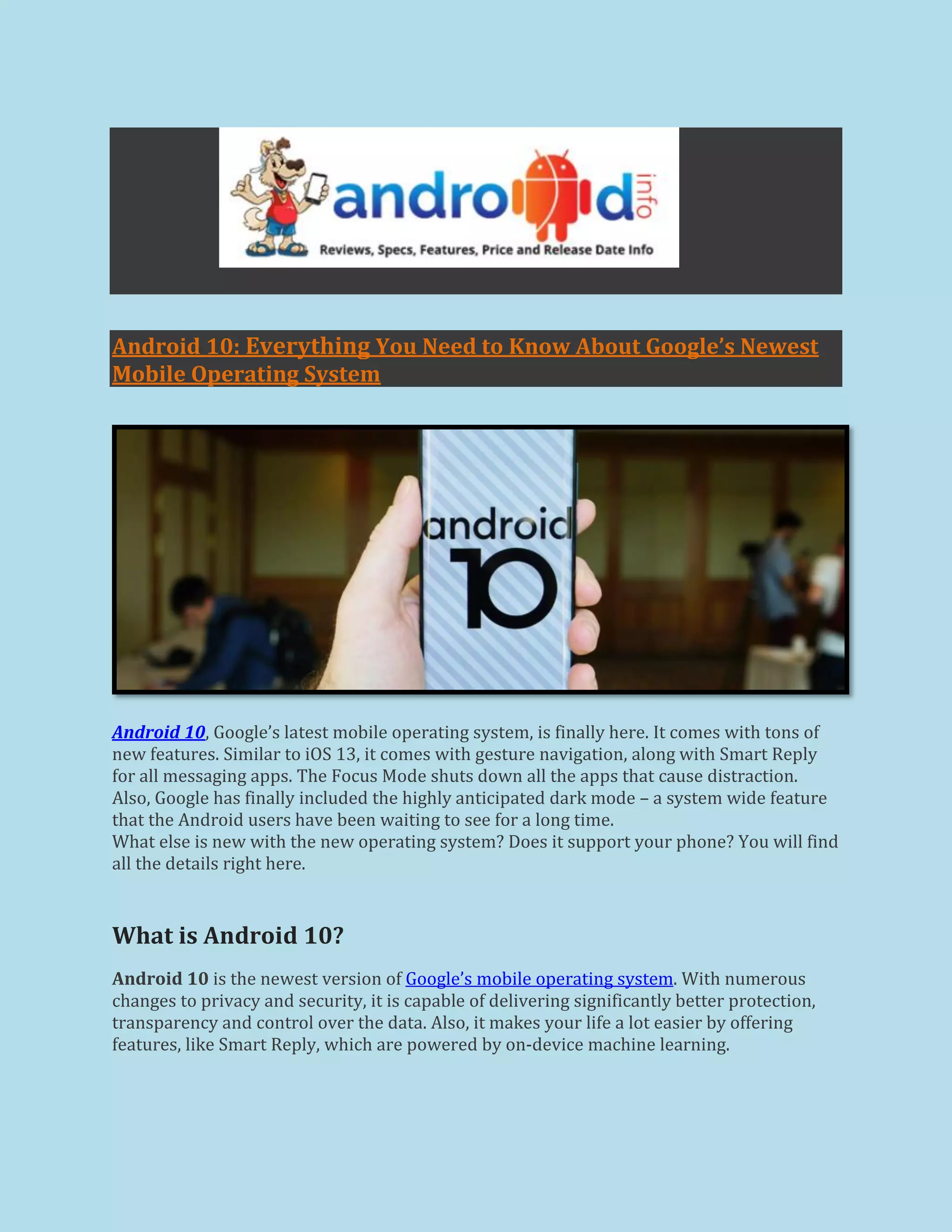 Android 10 | PDF