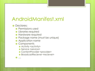 Android101 - Intro and Basics | PPT