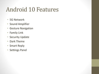 Android 10 highlights | PPTX