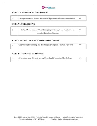 Android 2015 IEEE Papers IEEE Project Titles | PDF