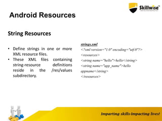 Android Application Fundamentals. | PPT