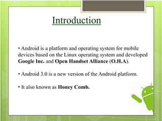 Android 3.0:Honeycomb | PPSX