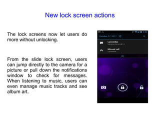 Android 4.0 ice cream sandwich Features | PPT