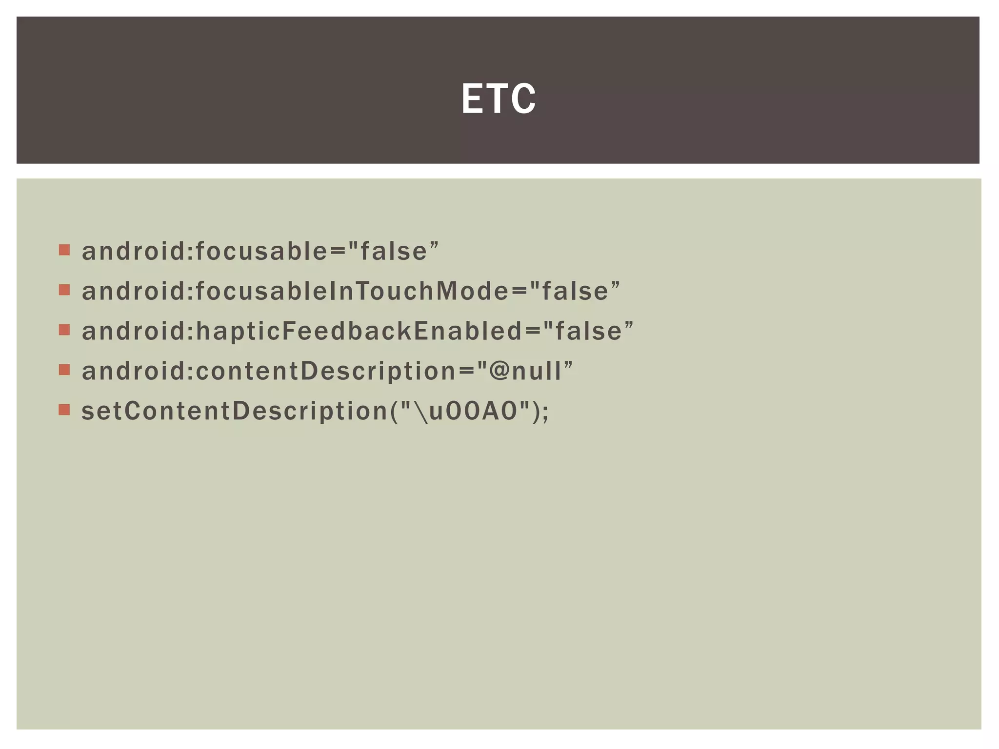 Android accessibility | PPTX