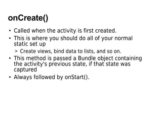 Android activity | PPT