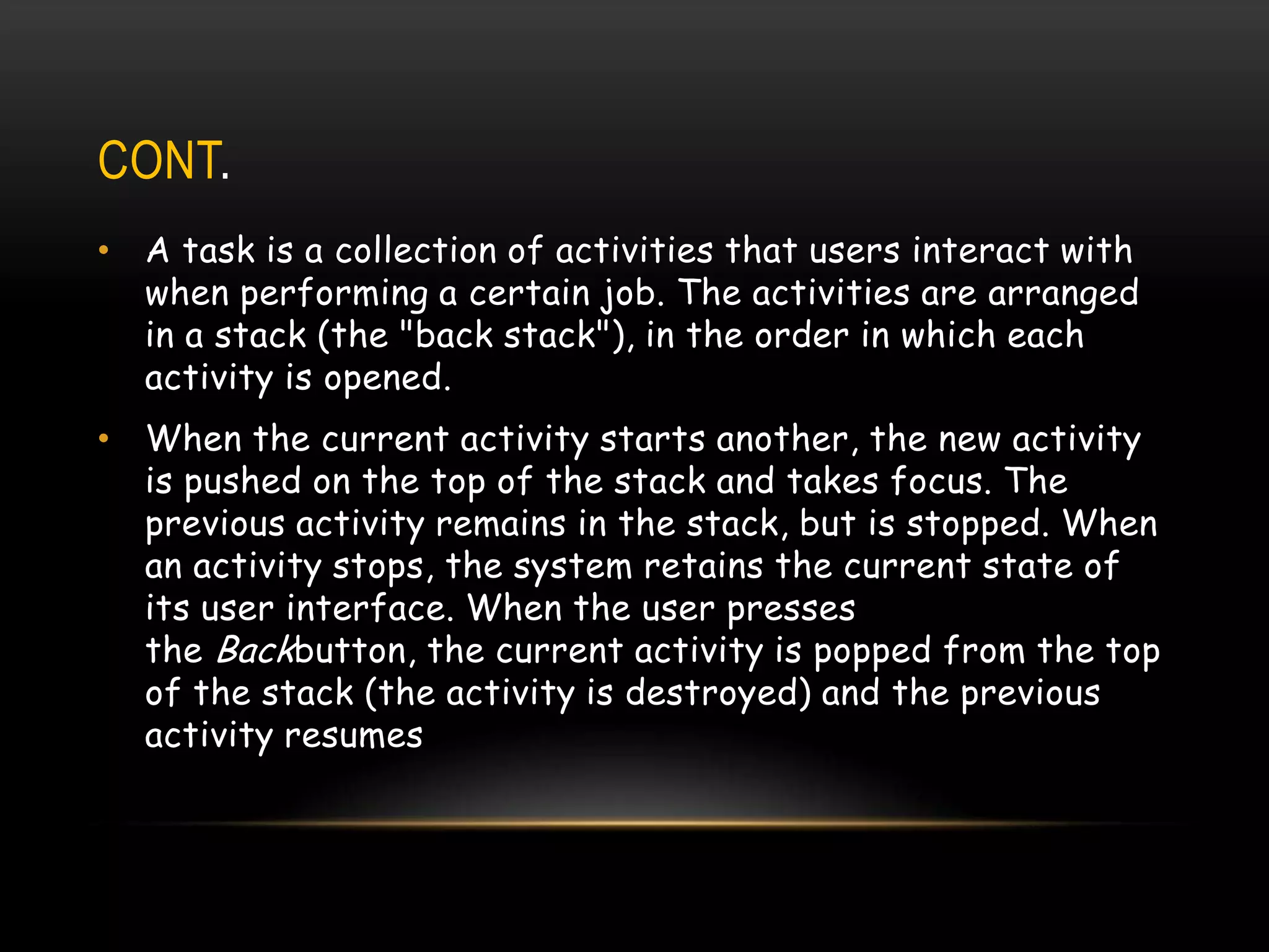 Android activity | PPTX