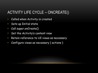 Android activity | PPT