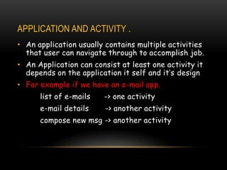 Android activity | PPT