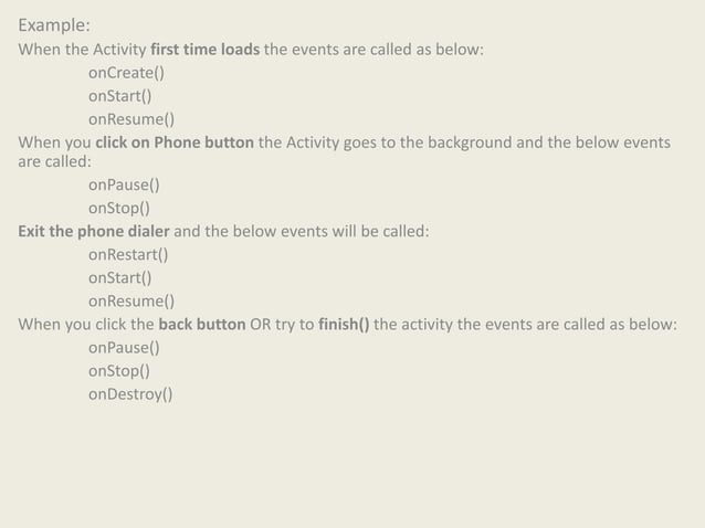 Android Activity Lifecycle Pptx Operating Systems Computer Software And Applications