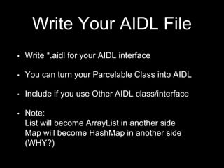 Android AIDL Concept | PPTX