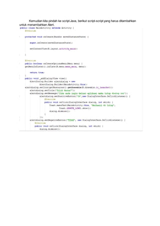 Android alert | PDF