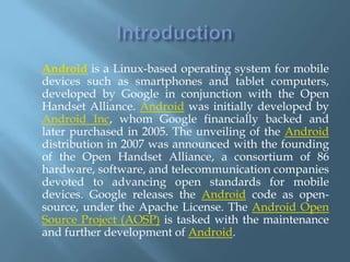 Android and android phones | PPT