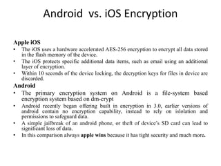 Android vs iOS encryption systems | PPT