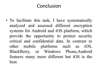 Android vs iOS encryption systems | PPT