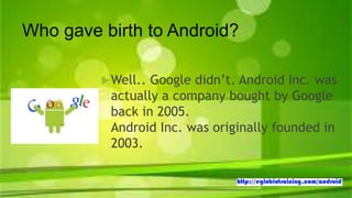 Android and Smartphones | PPT