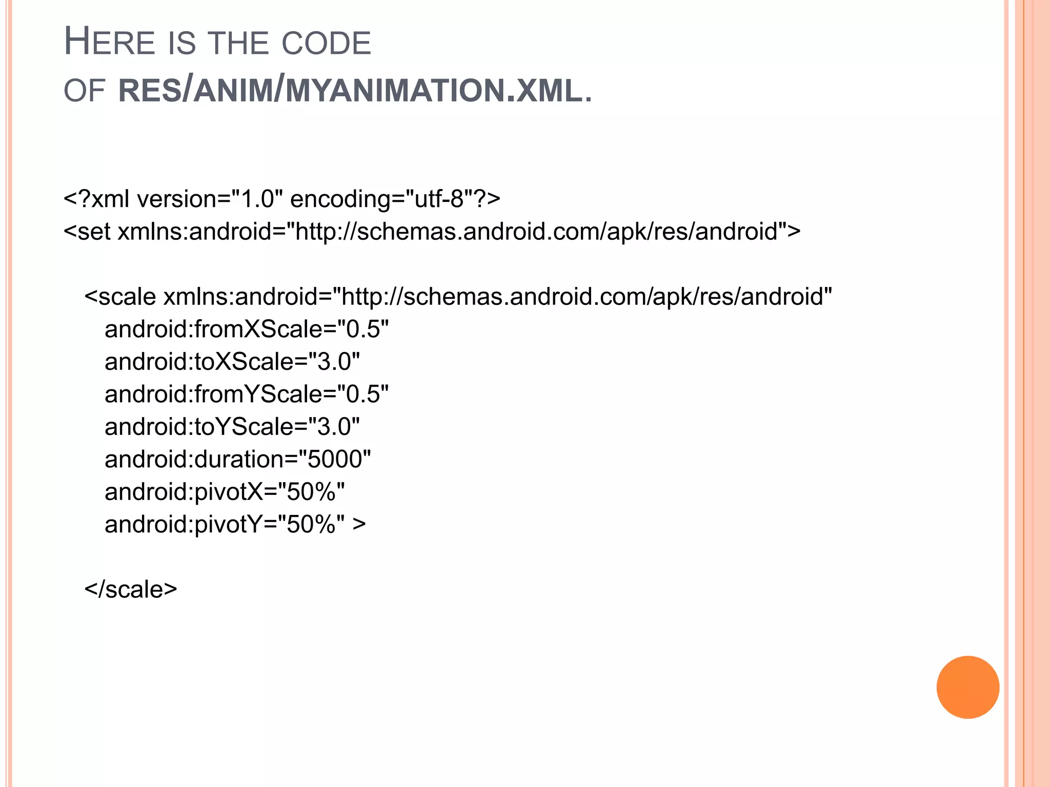 Android animations | PPT