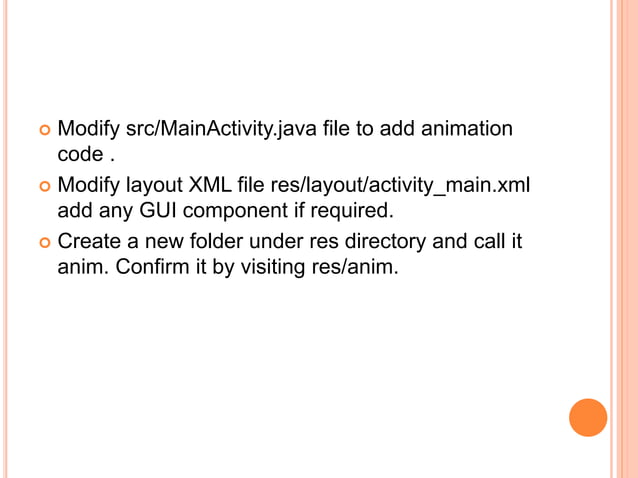 Android animations | PPT