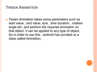 Android animations | PPT