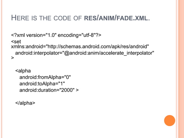 Android animations | PPT