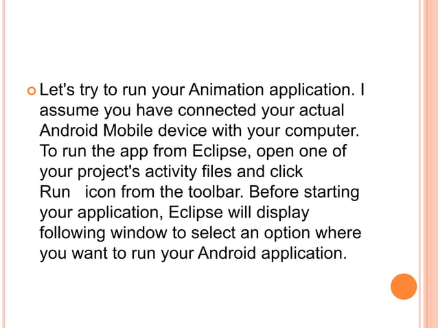 Android animations | PPT