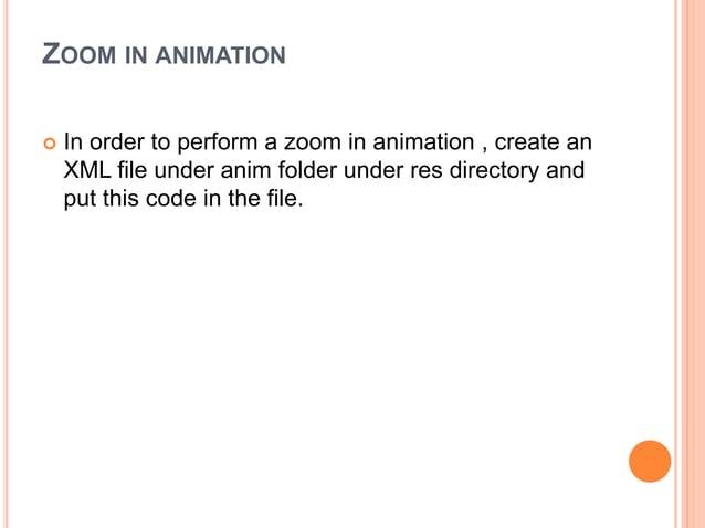 Android animations | PPT