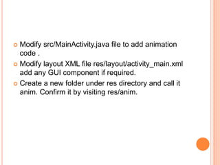 Android animations | PPT