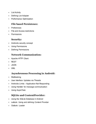 Android app Development Prepration Tips | DOCX