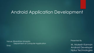 Android Application Development Presentation | PDF