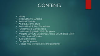 Android Application Development Presentation | PDF