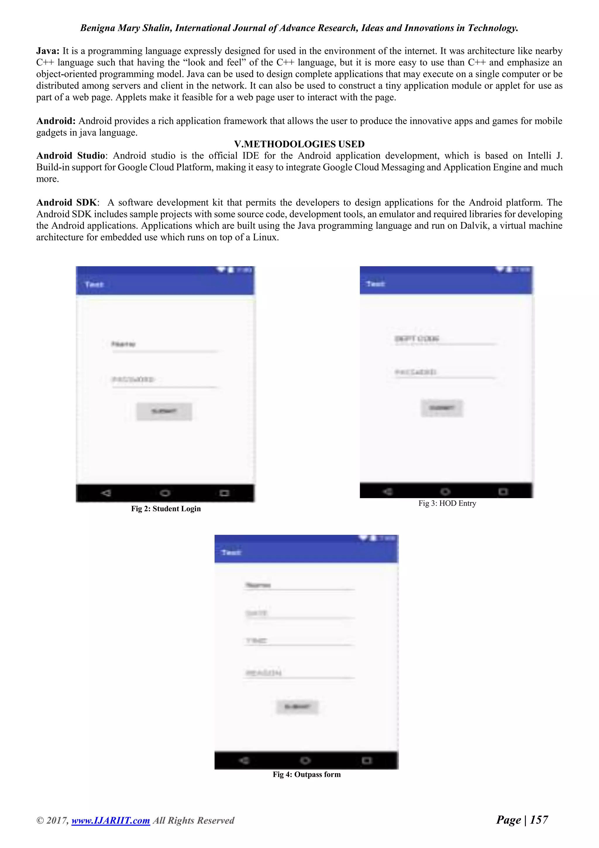Android app for hostel outpass form | PDF