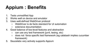 Android UI Testing with Appium | PDF | Operating Systems | Computer ...