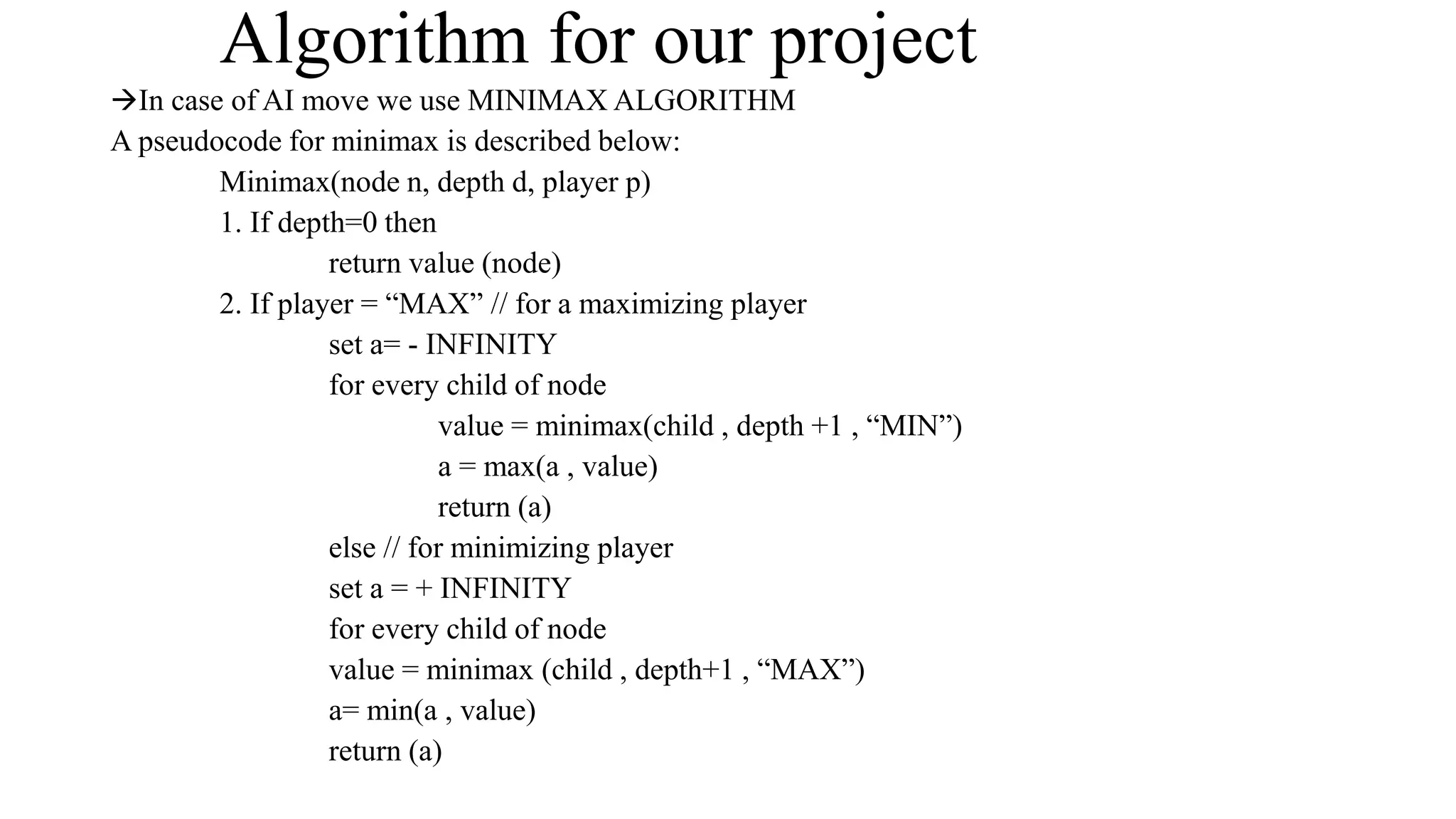 Tic Tac Toe Using Mini Max Algorithm Pptx