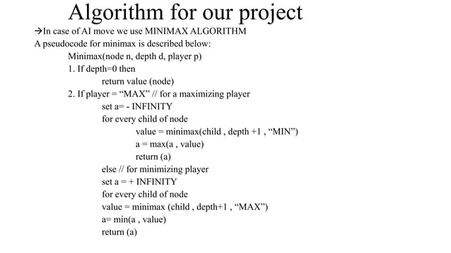 Tic Tac Toe Using Mini Max Algorithm Pptx
