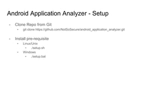 Android application analyzer | PPT