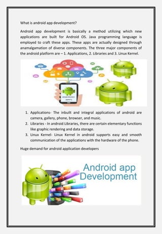 Android application course in kolkata | PDF | Operating Systems | Computer Software and Applications