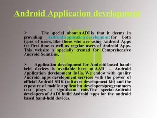 Android application development | PPT
