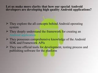 Android application development | PPT