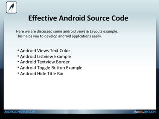 Android Application Development | PPT | Operating Systems | Computer Software and Applications