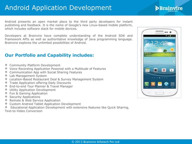 Android application development | PPT