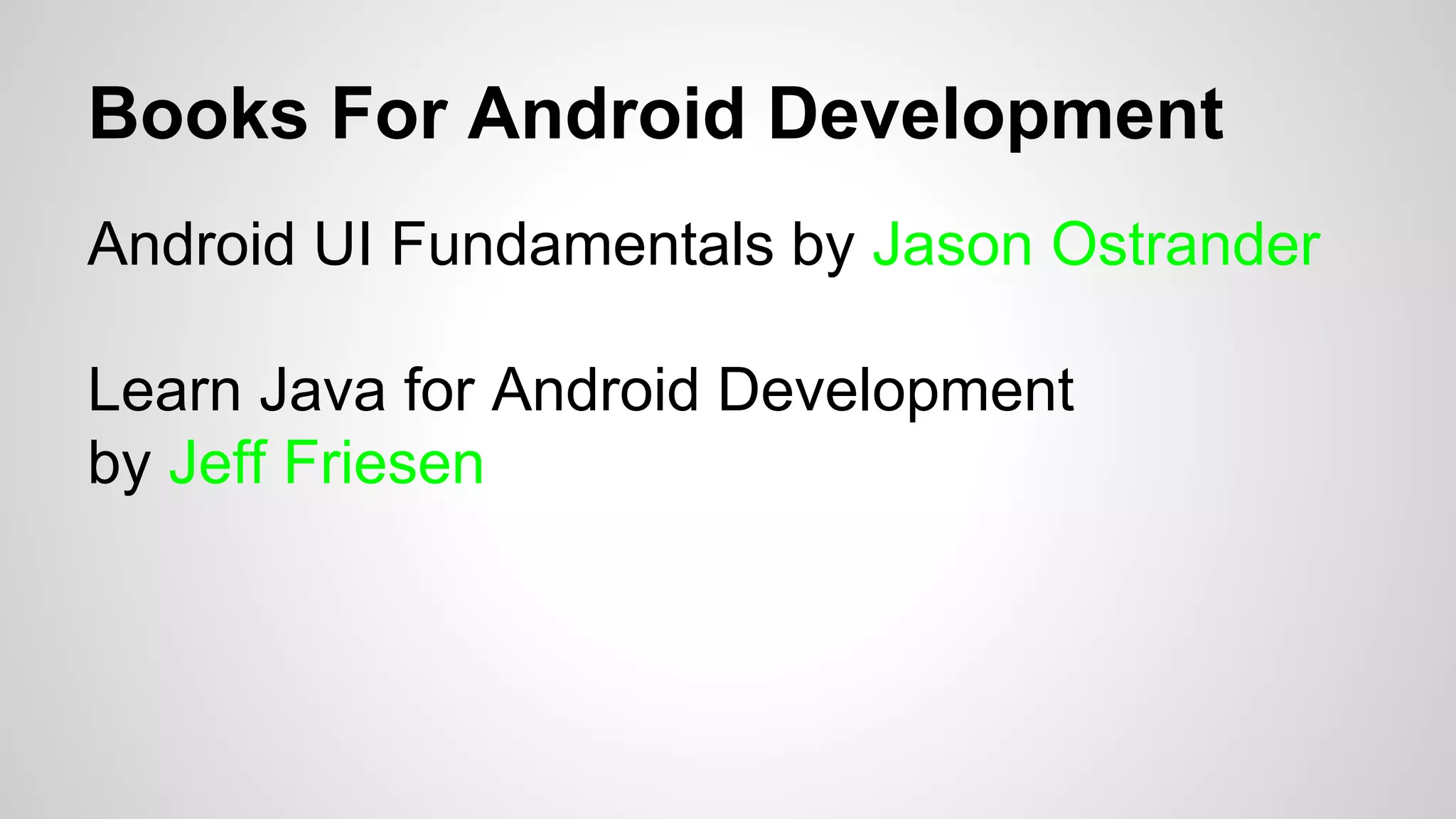 Android application development the basics (2) | PPTX
