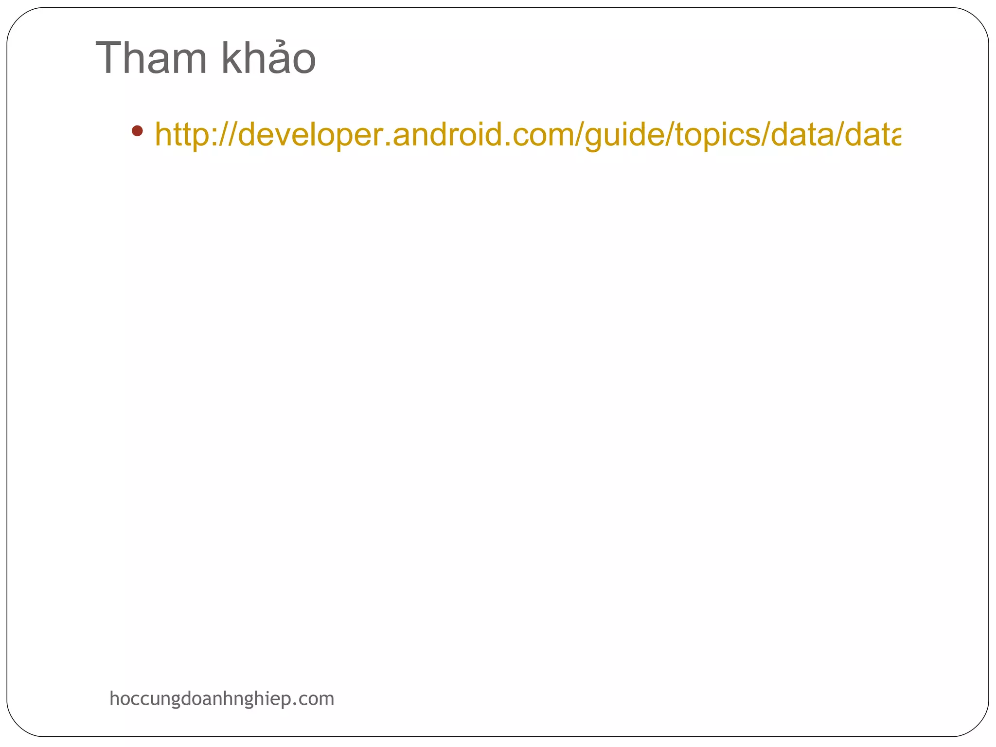 Bài 6: Working with DATA | PPT