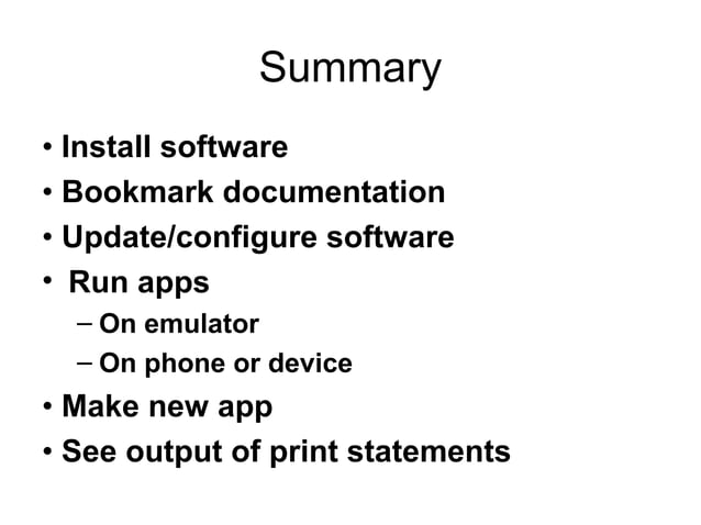 Android Application Development Using Java Ppt